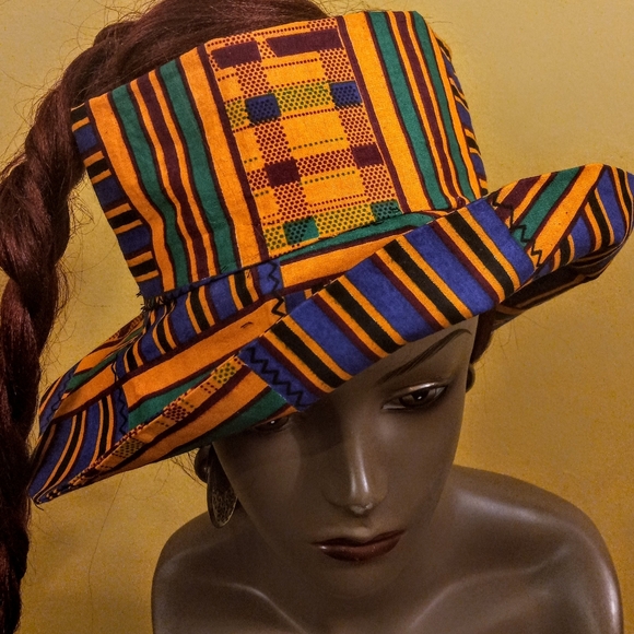Handmade | Accessories | New Handmade African Print Open Top Sun Hat ...